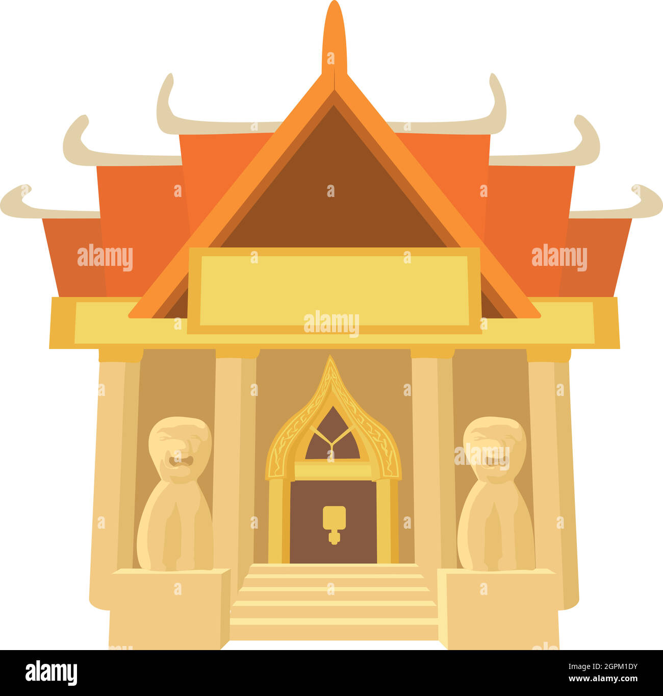Old temple icon, cartoon style Stock Vector Image & Art - Alamy