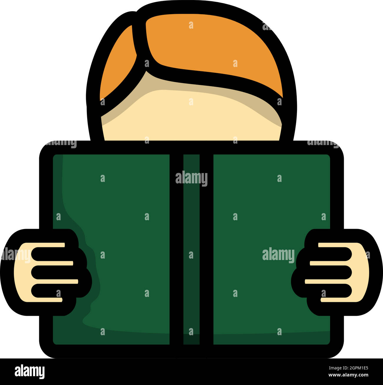 Icon Of Boy Reading Book Stock Vector Image & Art - Alamy