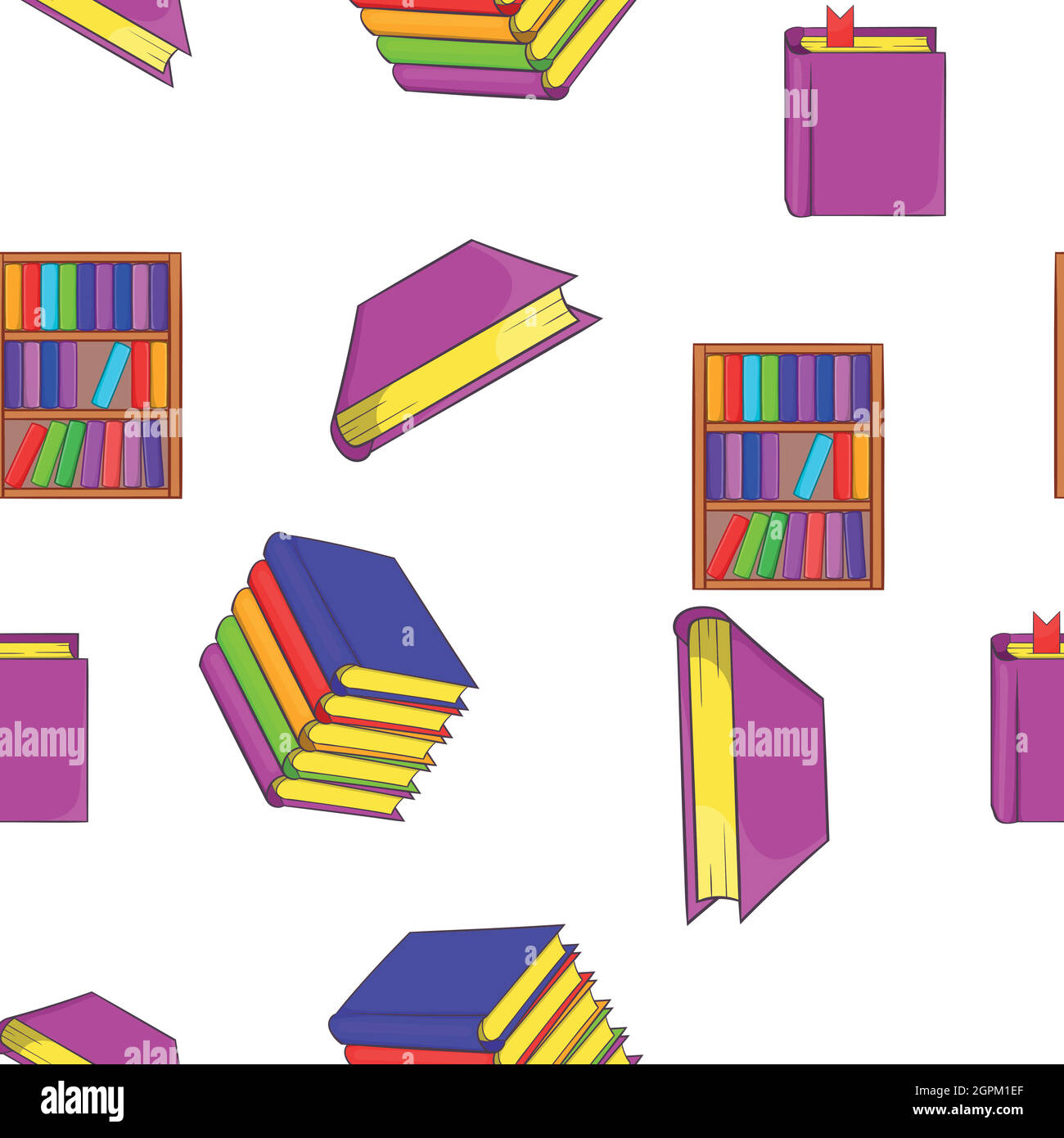 Reading pattern, cartoon style Stock Vector Image & Art - Alamy