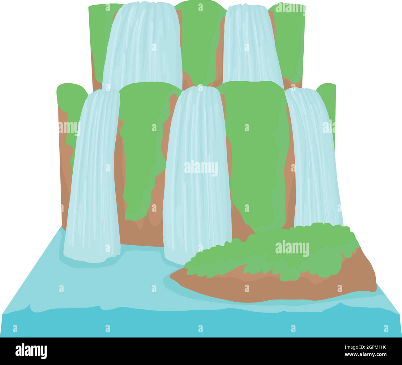 Waterfall icon, cartoon style Stock Vector Image & Art - Alamy