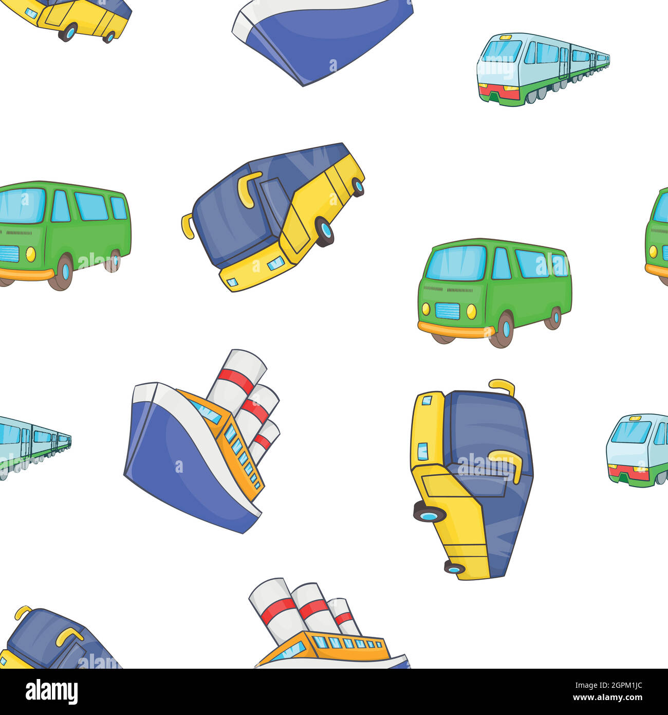 Vehicles pattern, cartoon style Stock Vector Image & Art - Alamy