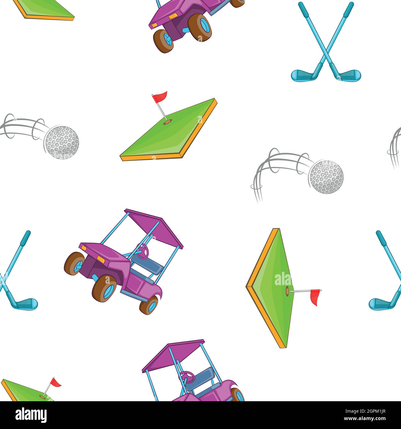 Golf pattern, cartoon style Stock Vector Image & Art - Alamy