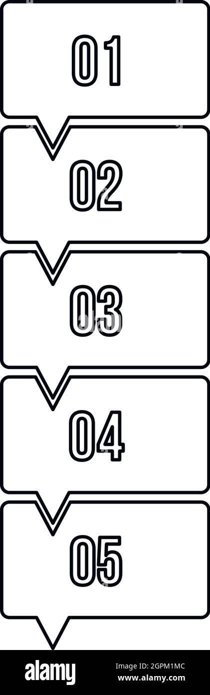 Five steps infographic icon, outline style Stock Vector Image & Art - Alamy