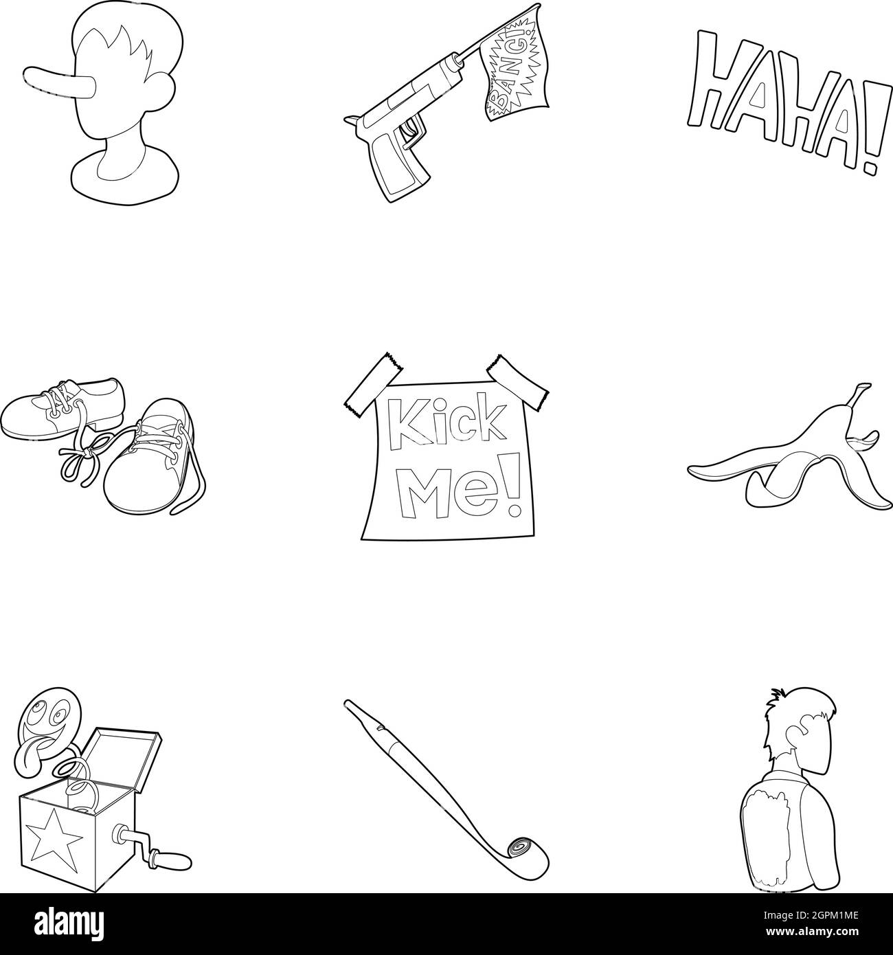 Spring outline icons Black and White Stock Photos & Images - Alamy