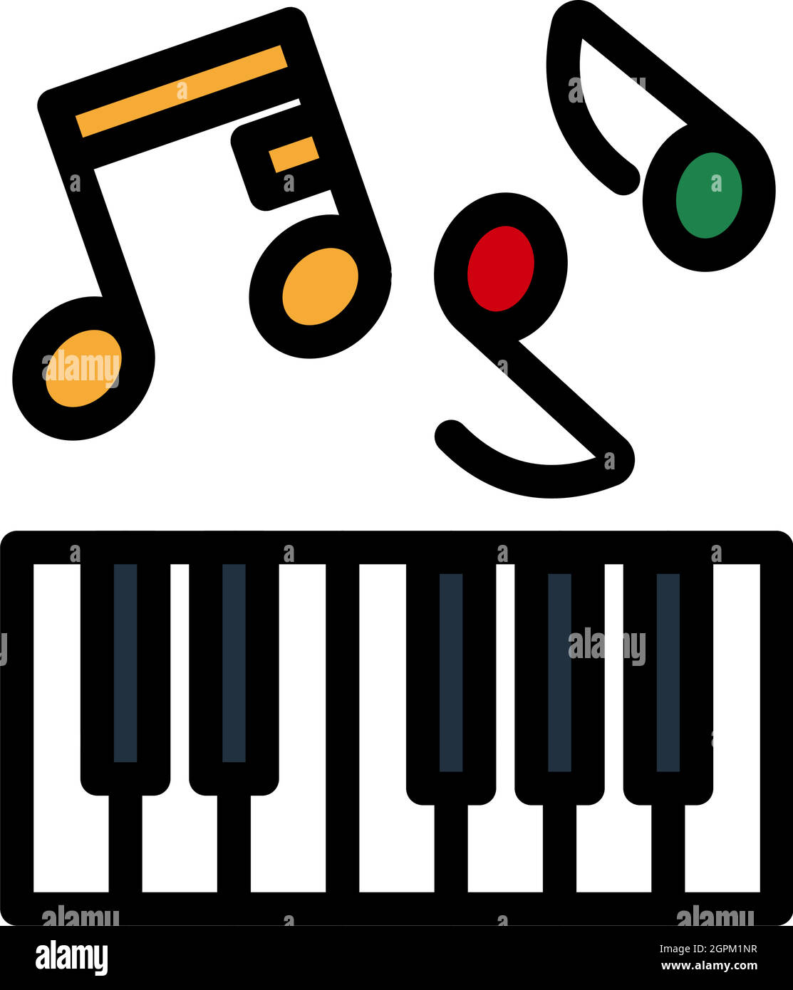 Icon Of Piano Keyboard Stock Vector Image & Art - Alamy