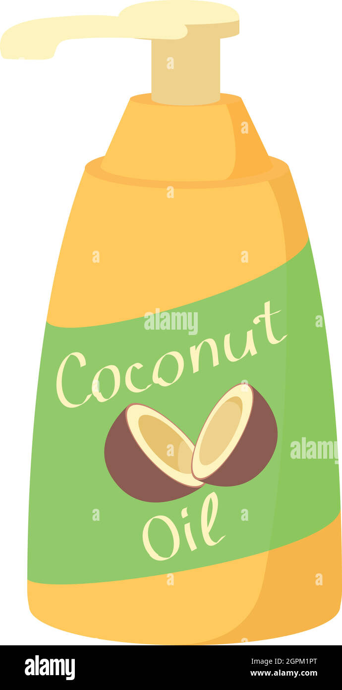 Coconut oil cosmetic cream Stock Vector Images - Alamy