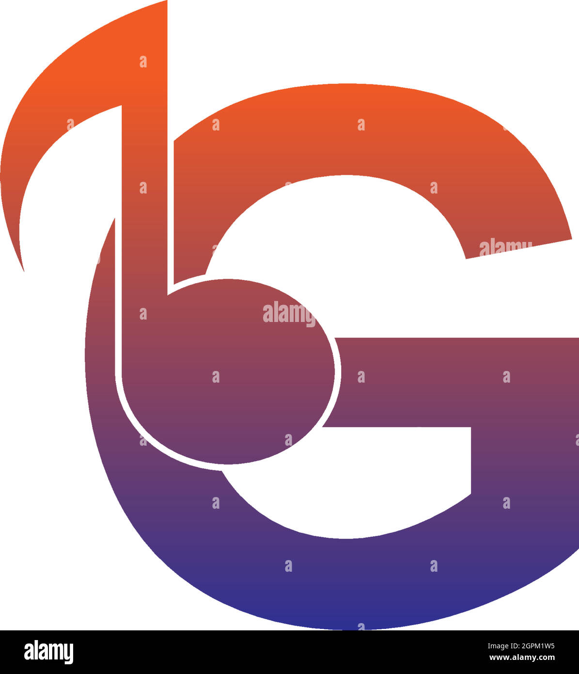 Letter G logo icon with musical note design symbol template Stock ...