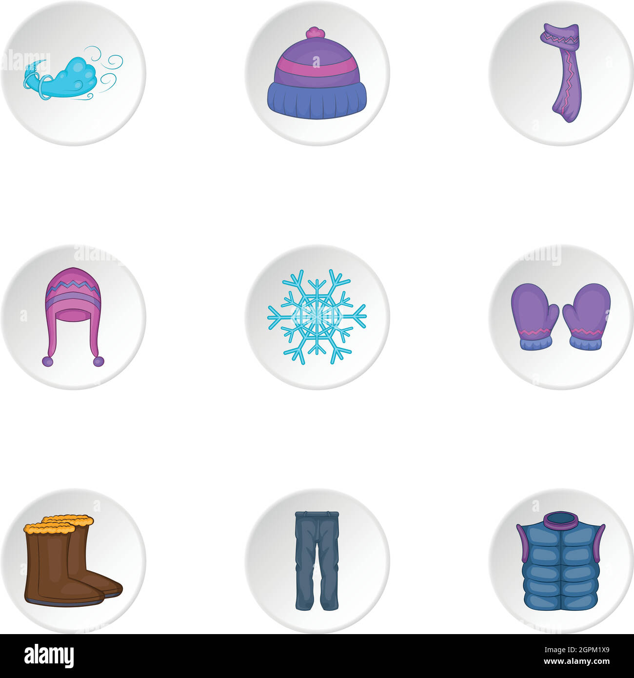 Clothing icons set, cartoon style Stock Vector Image & Art - Alamy