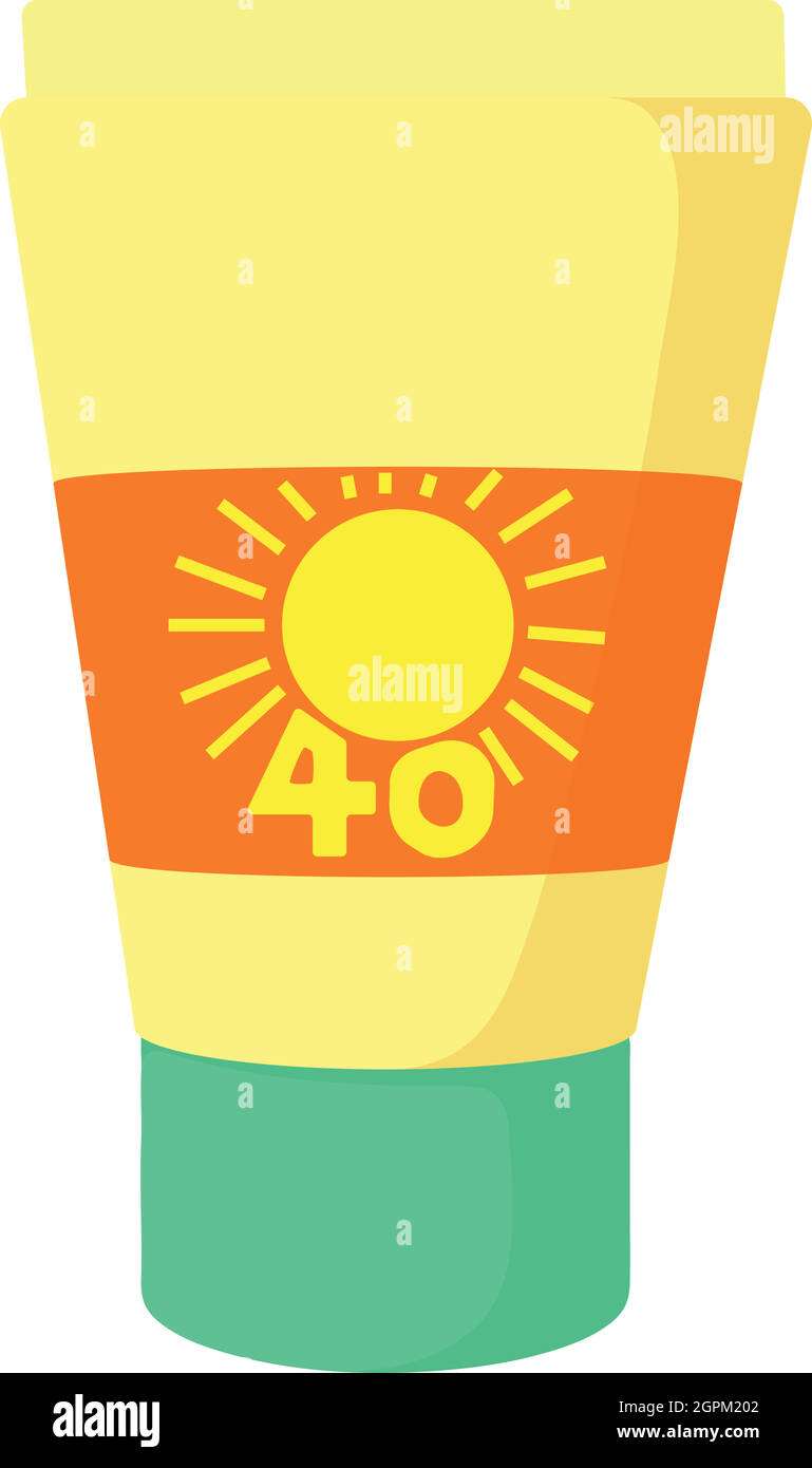 Sunscreen icon, cartoon style Stock Vector Image & Art - Alamy
