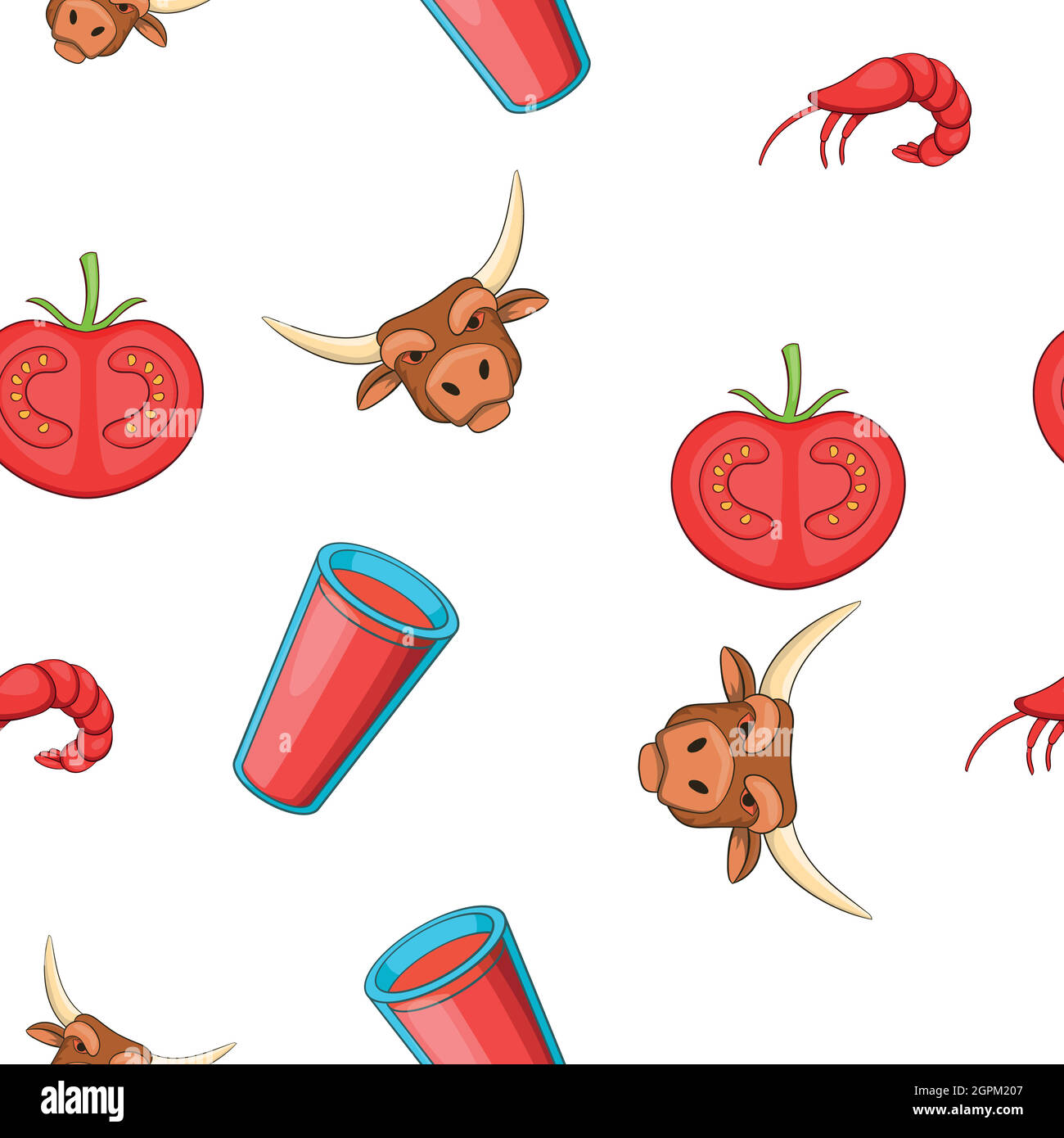 Spain traditional symbols pattern, cartoon style Stock Vector Image ...