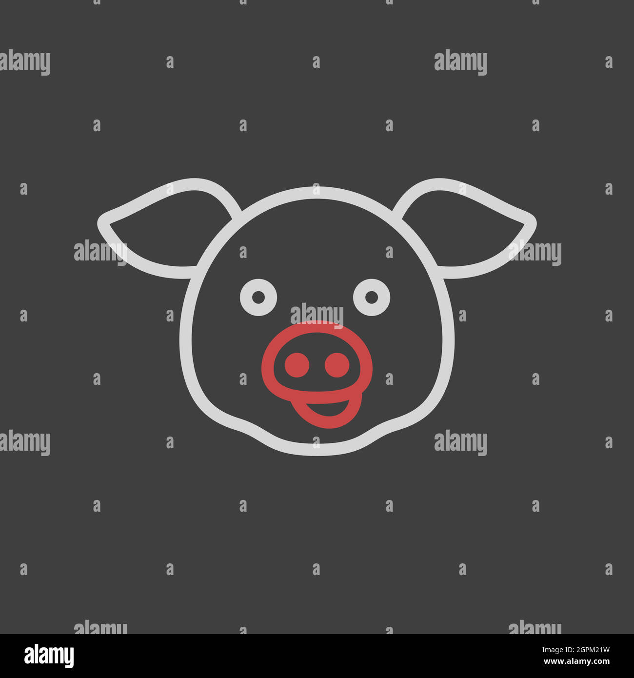 Pig head illustration hi-res stock photography and images - Alamy