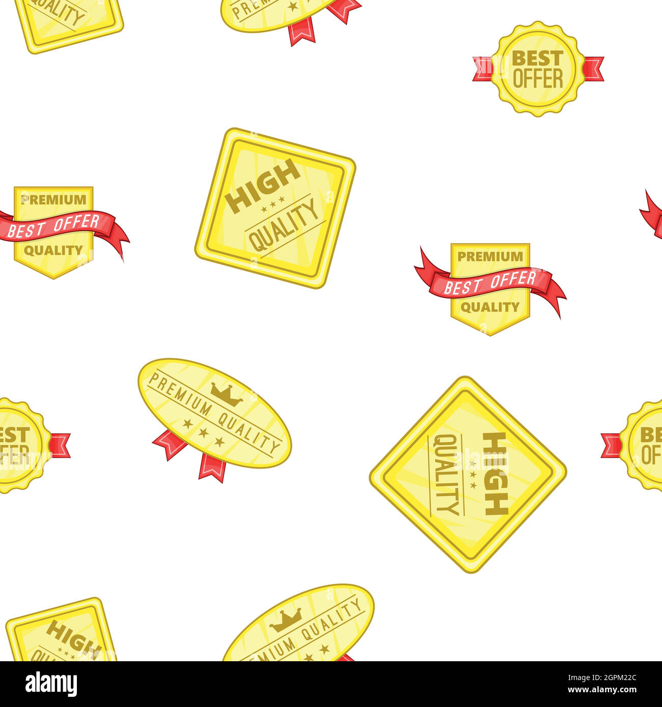 Quality labels pattern, cartoon style Stock Vector Image & Art - Alamy