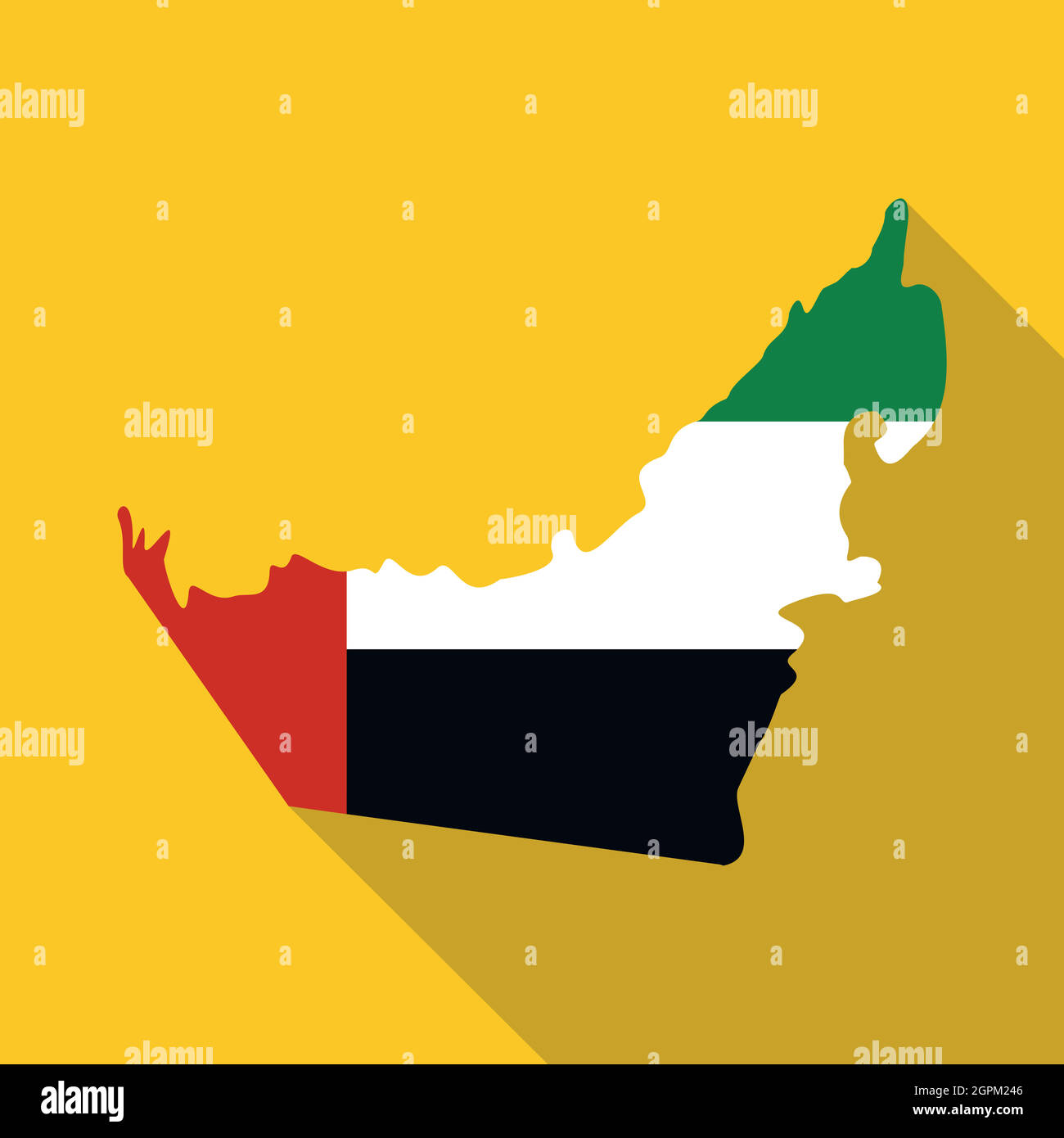 Dubai map icon, flat style Stock Vector Image & Art - Alamy