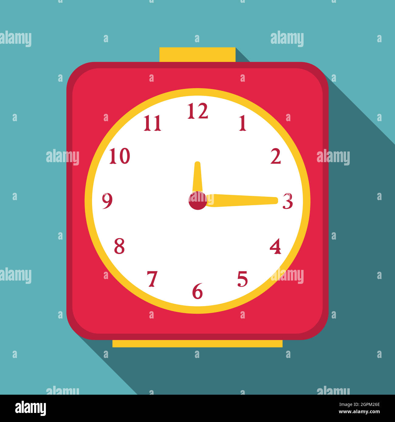 White square clock Stock Vector Images - Alamy