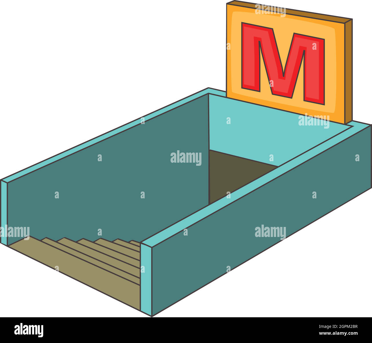 Metro icon, cartoon style Stock Vector Image & Art - Alamy