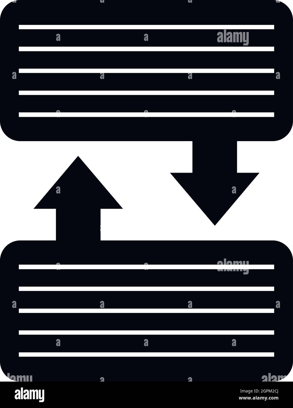 Infographic blocks with arrows icon, simple style Stock Vector Image ...