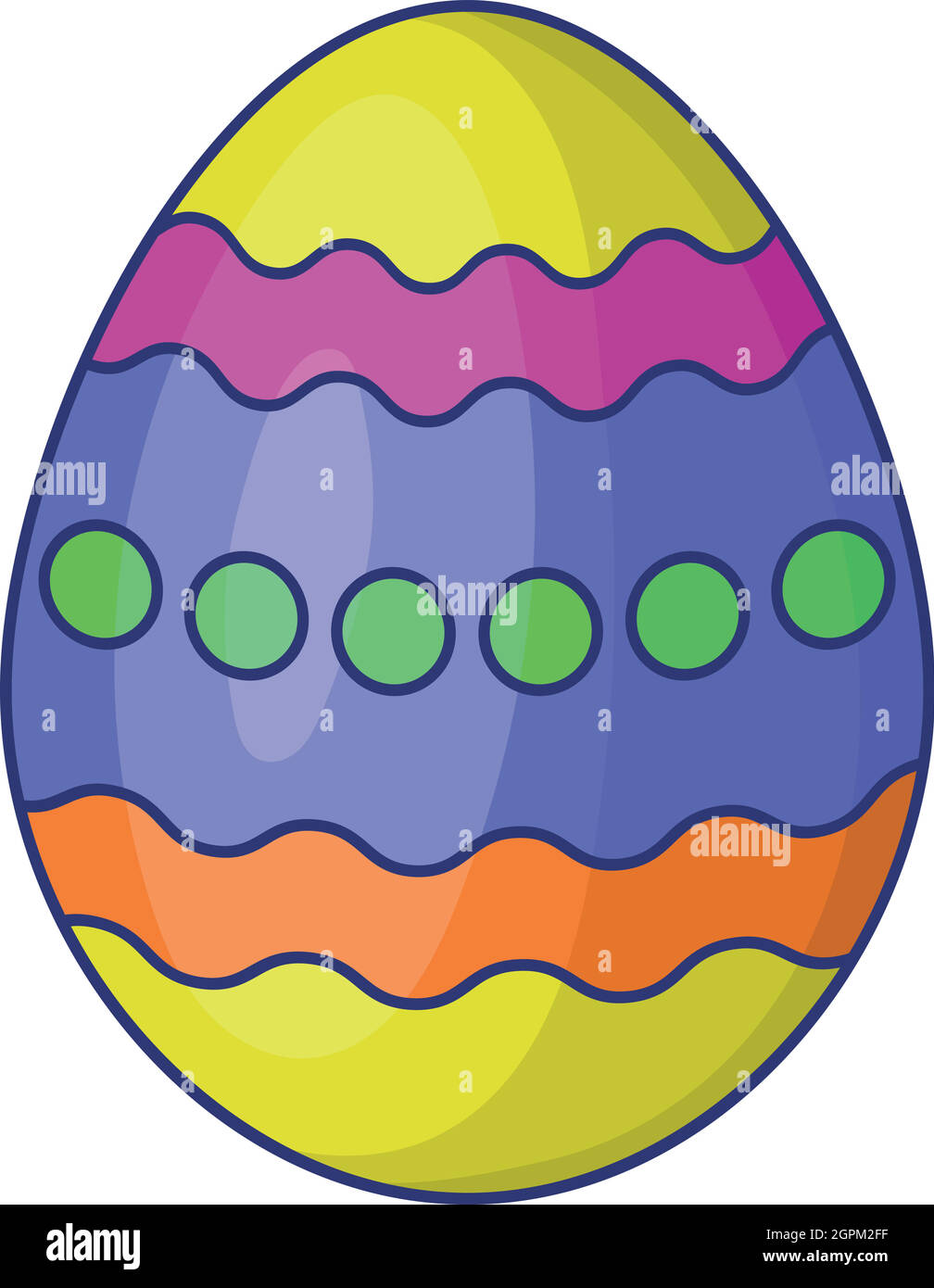 Easter egg icon, cartoon style Stock Vector Image & Art - Alamy