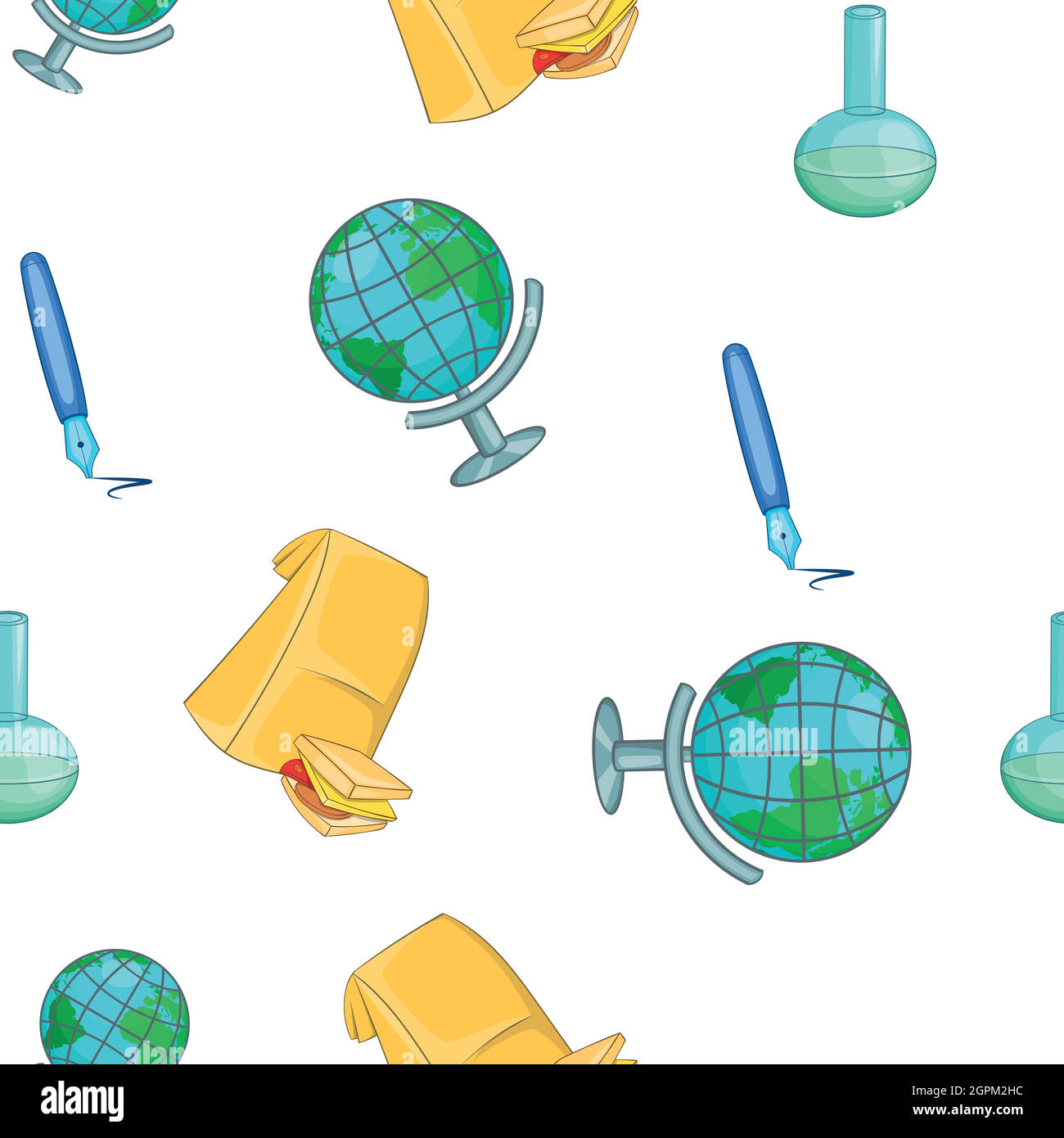 Classroom elements cartoon hi-res stock photography and images - Alamy