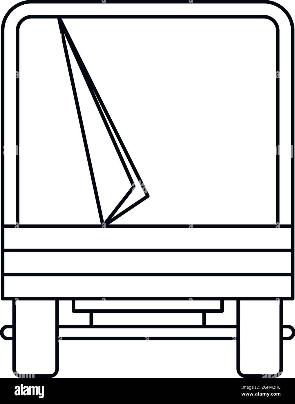 Van black outline isolated Stock Vector Images - Alamy