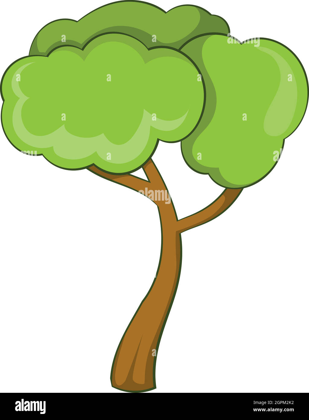Deciduous tree icon vector Cut Out Stock Images & Pictures - Alamy