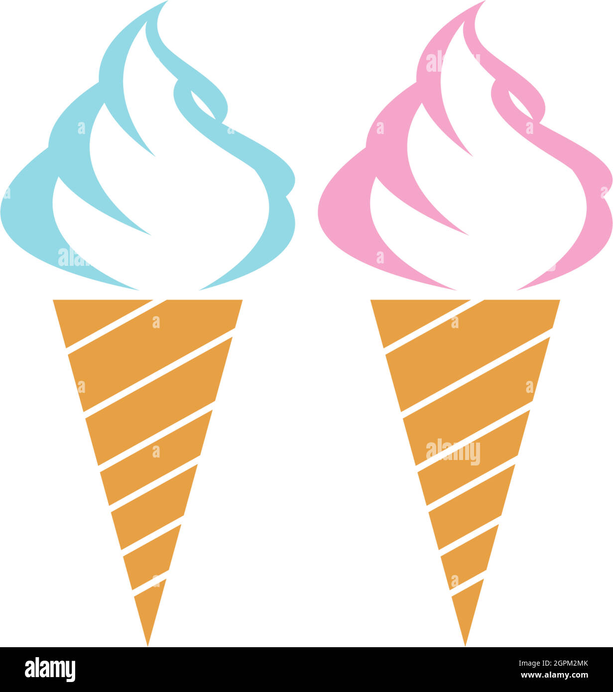 Vector vintage ice cream logo hi-res stock photography and images - Alamy