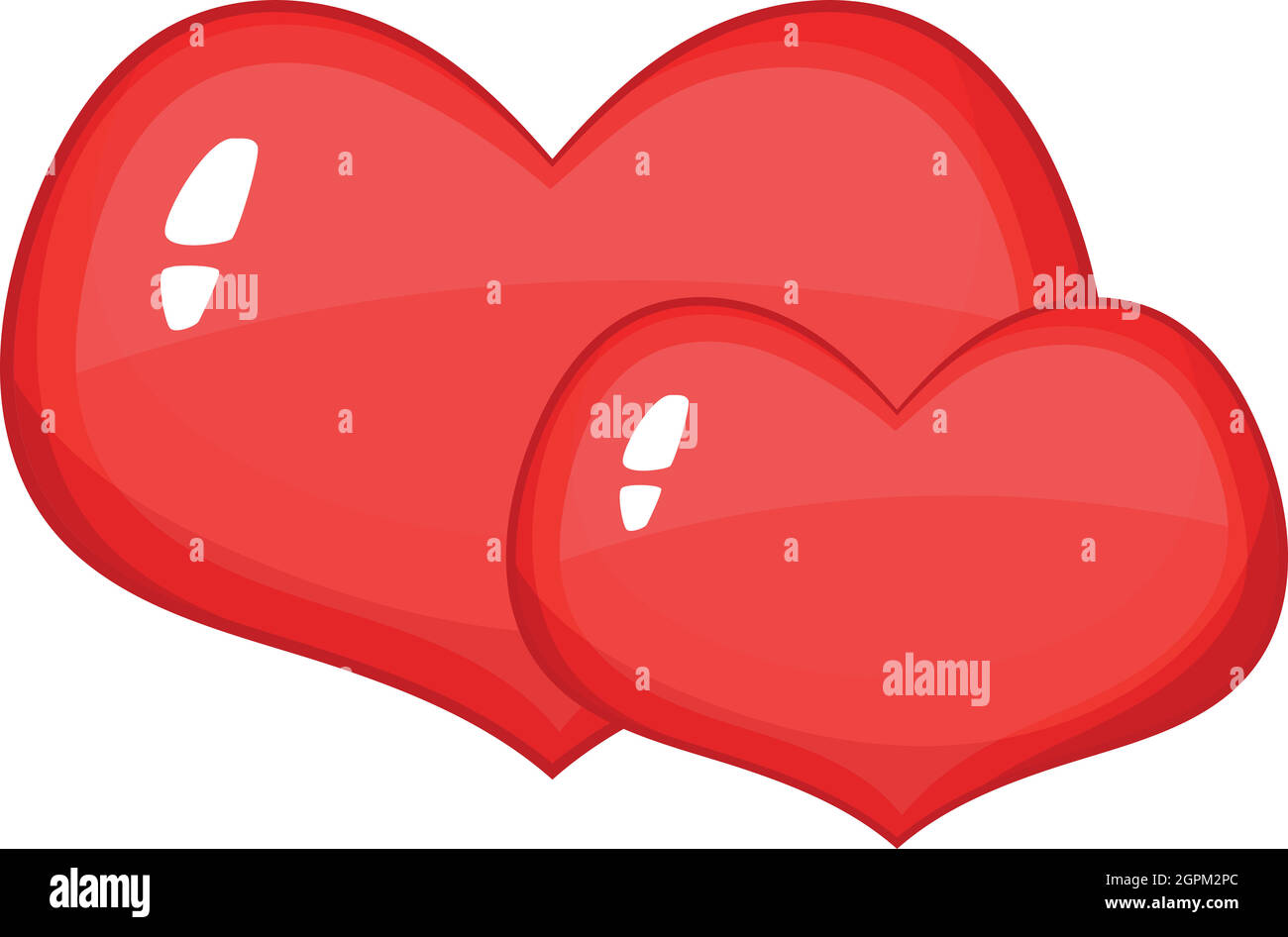 Hearts illustration cartoon style Cut Out Stock Images & Pictures - Alamy