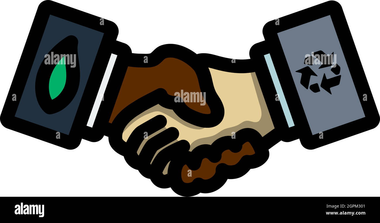 Ecological Handshakes Icon Stock Vector Image & Art - Alamy
