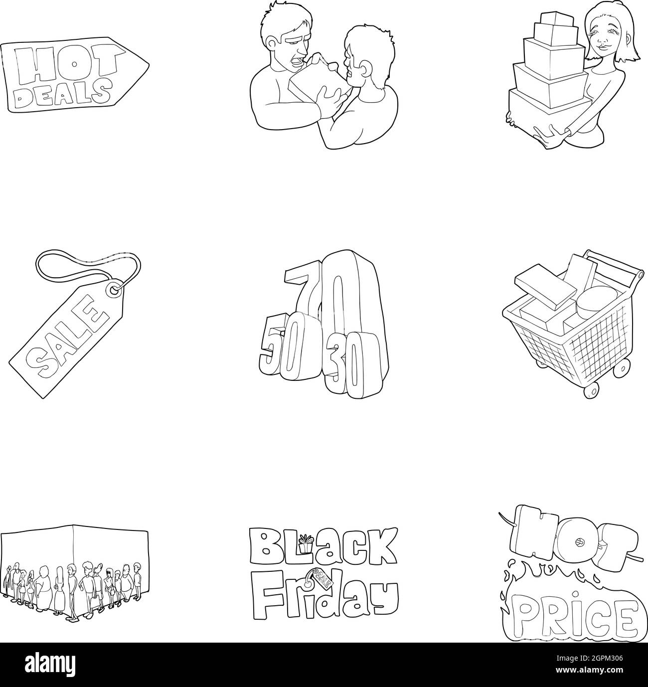 Set of gifts Black and White Stock Photos & Images - Alamy