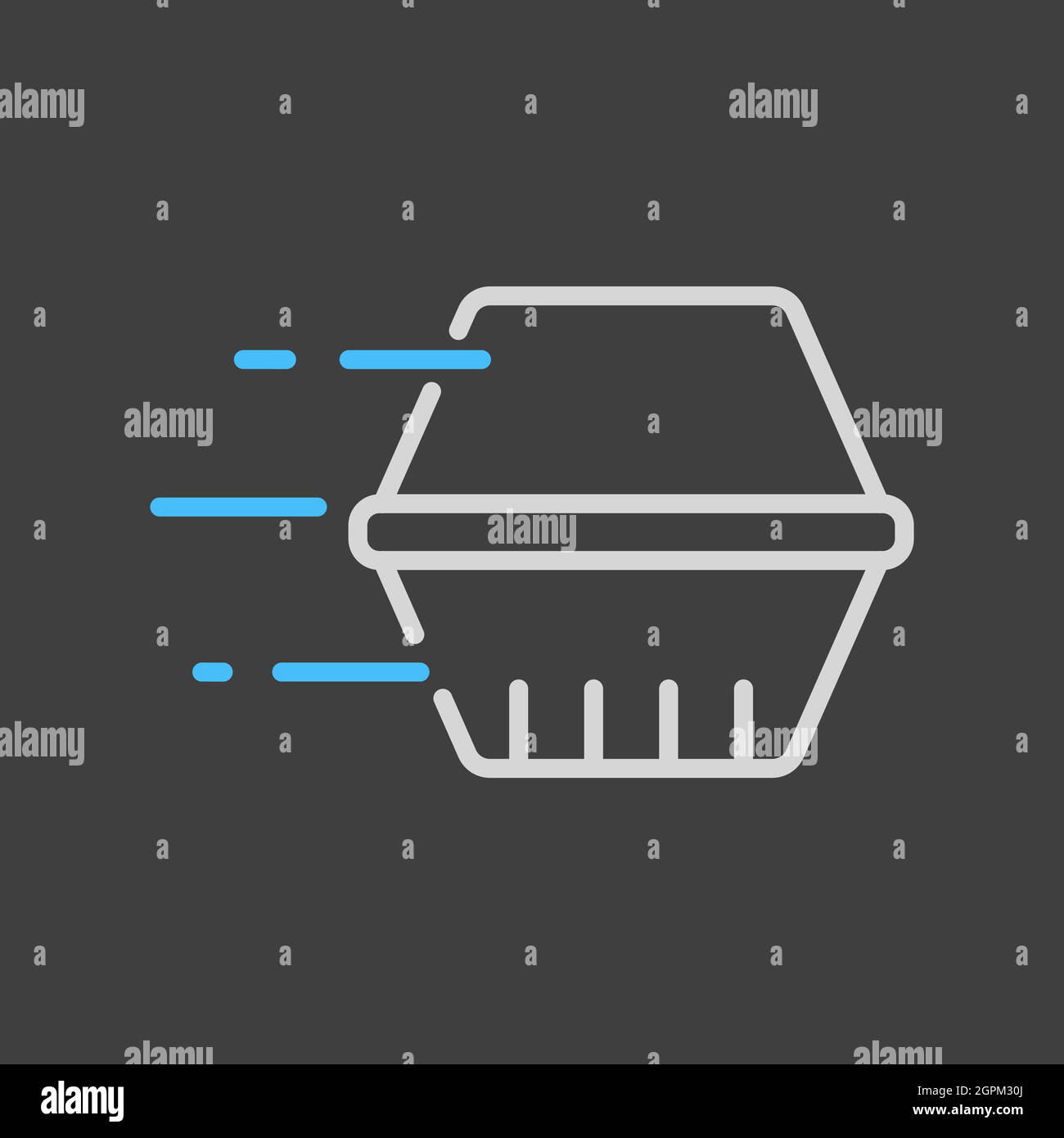Food box vector flat icon. Delivery sign Stock Vector Image & Art - Alamy