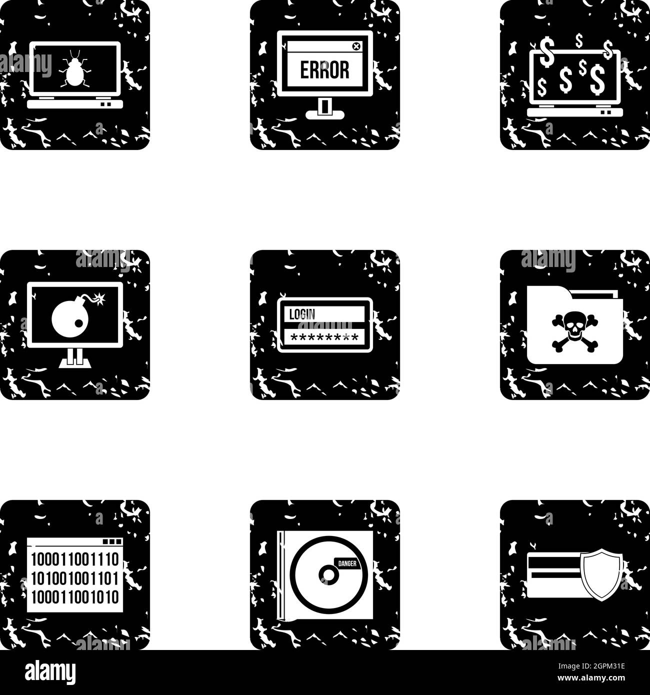 Drawing shield protection data Black and White Stock Photos & Images ...