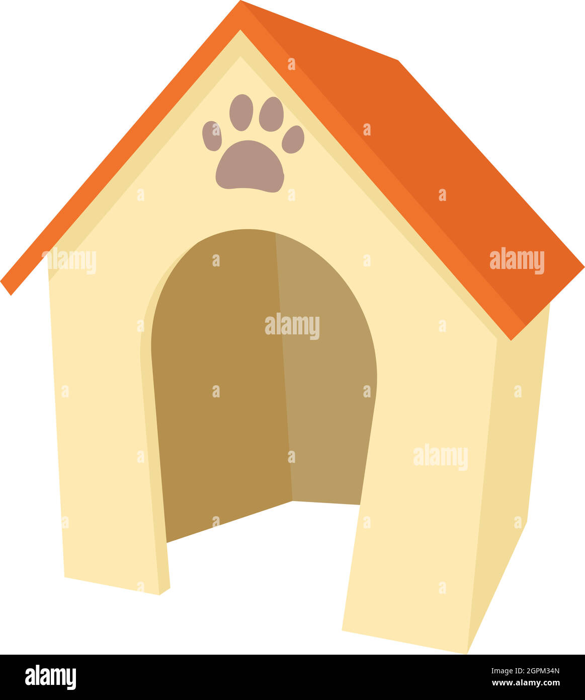 Wood door icon cartoon Cut Out Stock Images & Pictures - Alamy