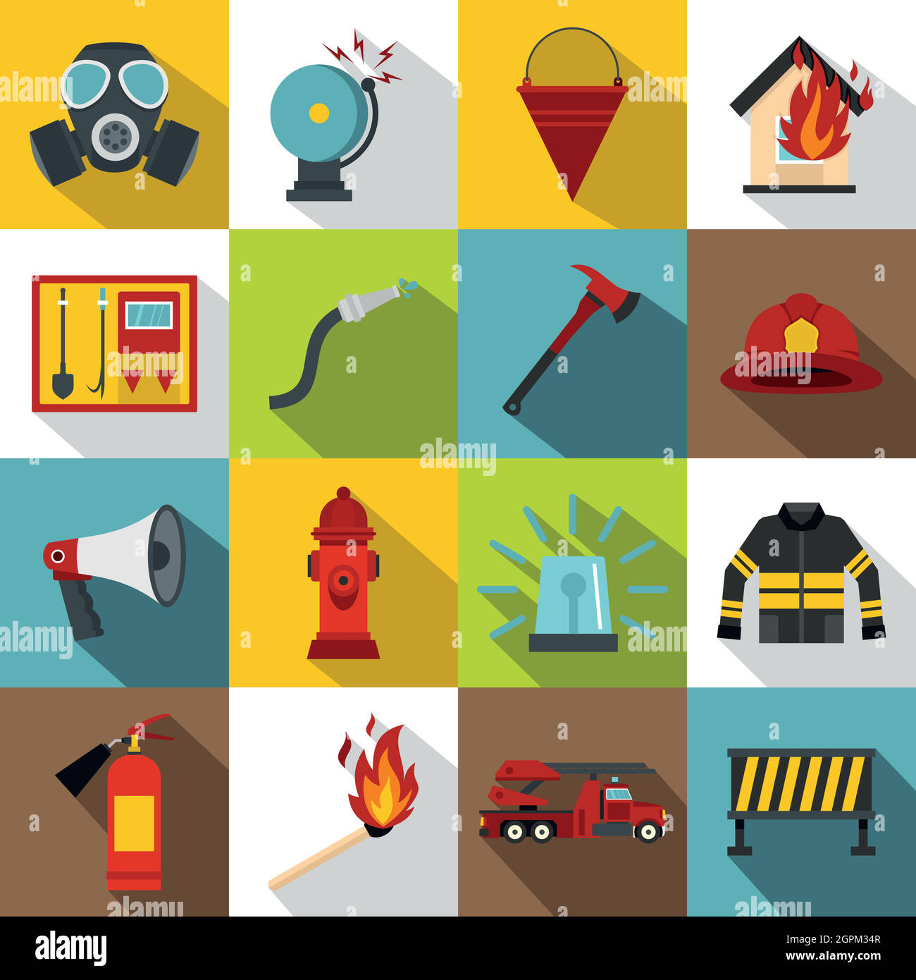 Emergency call flat icons Stock Vector Images - Alamy