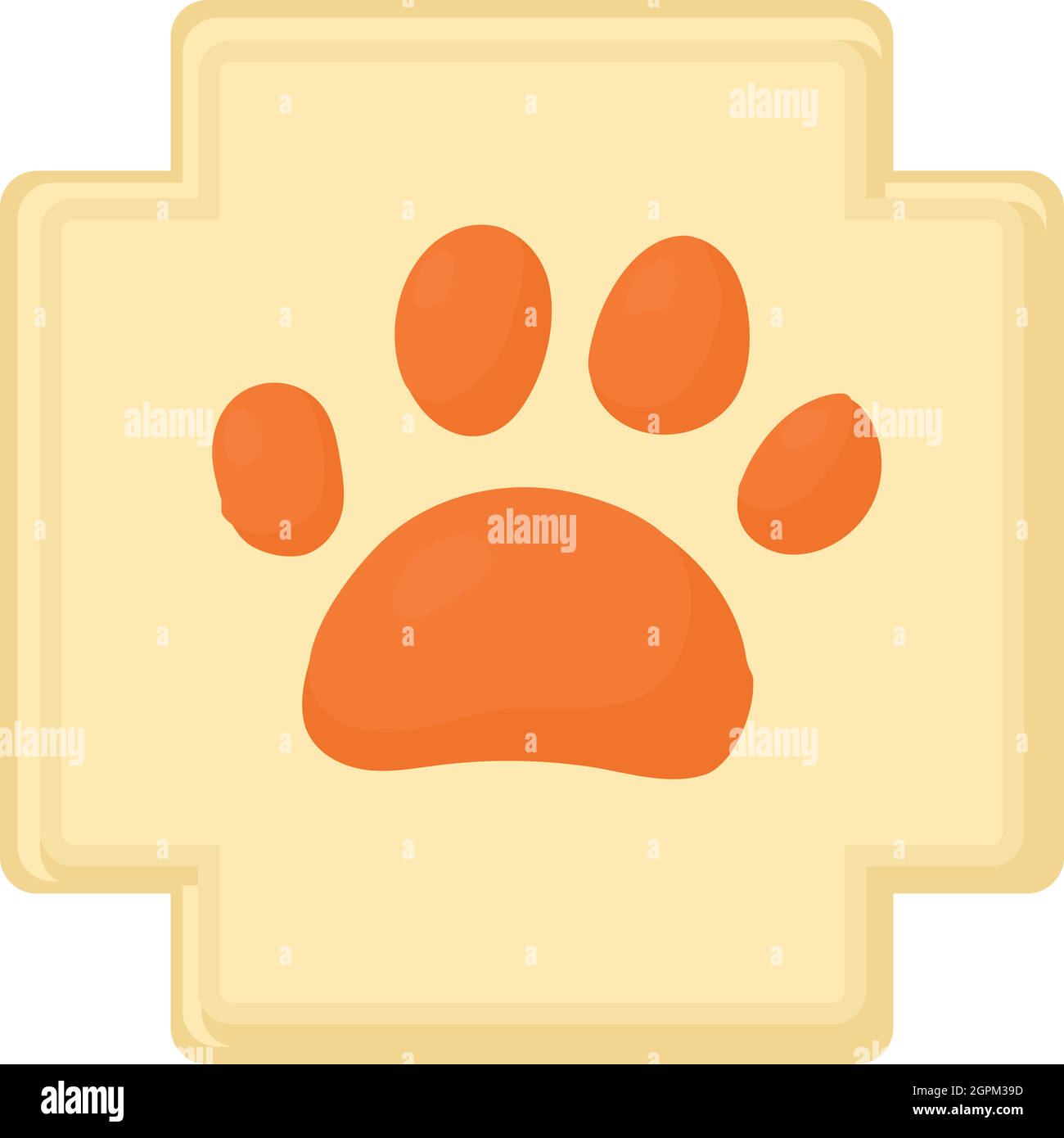 Dog paw icon, cartoon style Stock Vector Image & Art - Alamy