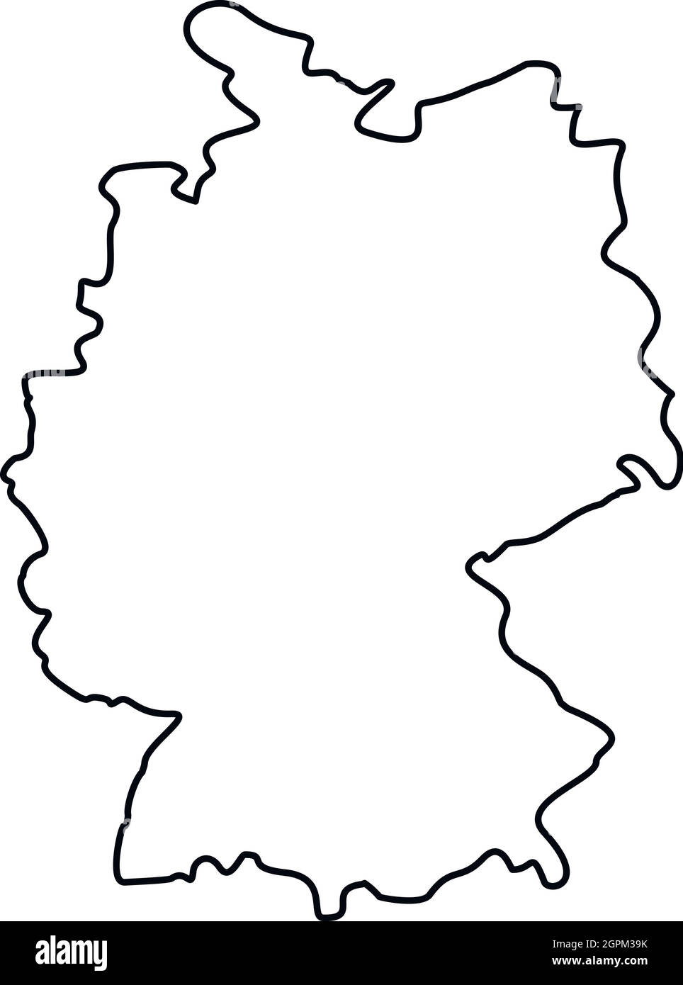 Germany map icon, outline style Stock Vector Image & Art - Alamy