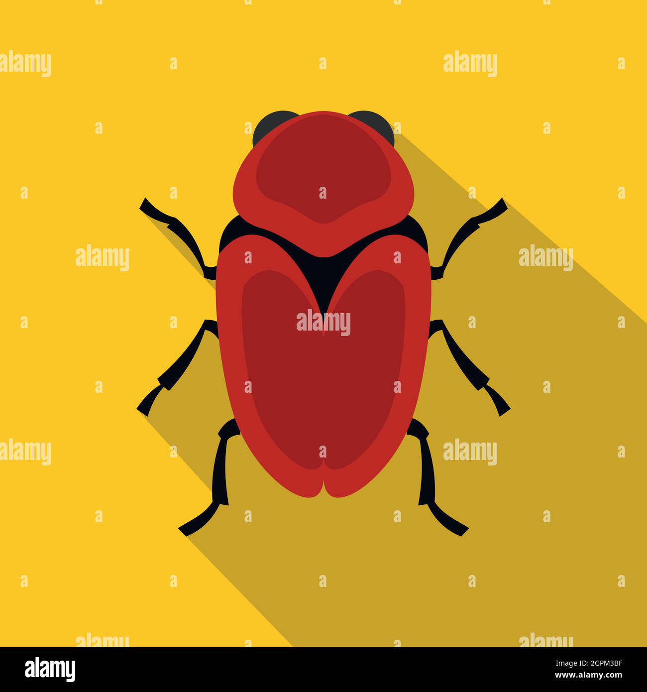 Red beetle icon, flat style Stock Vector Image & Art - Alamy