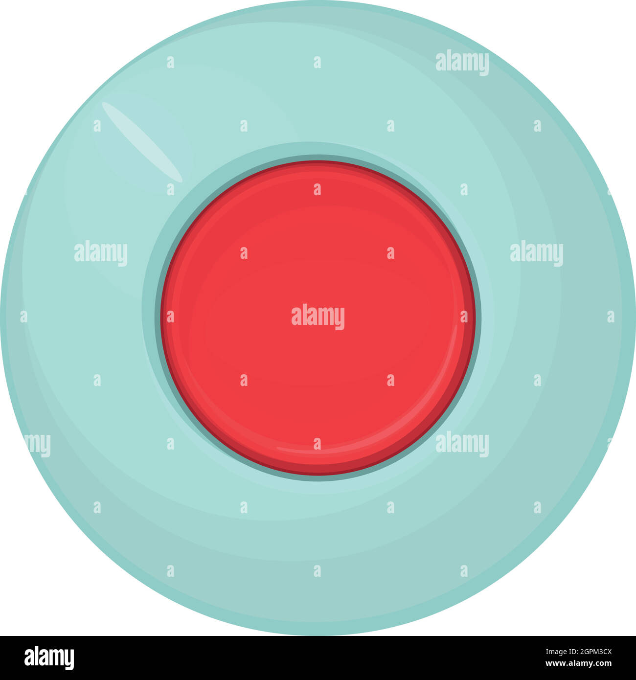 Red round button icon, cartoon style Stock Vector Image & Art - Alamy