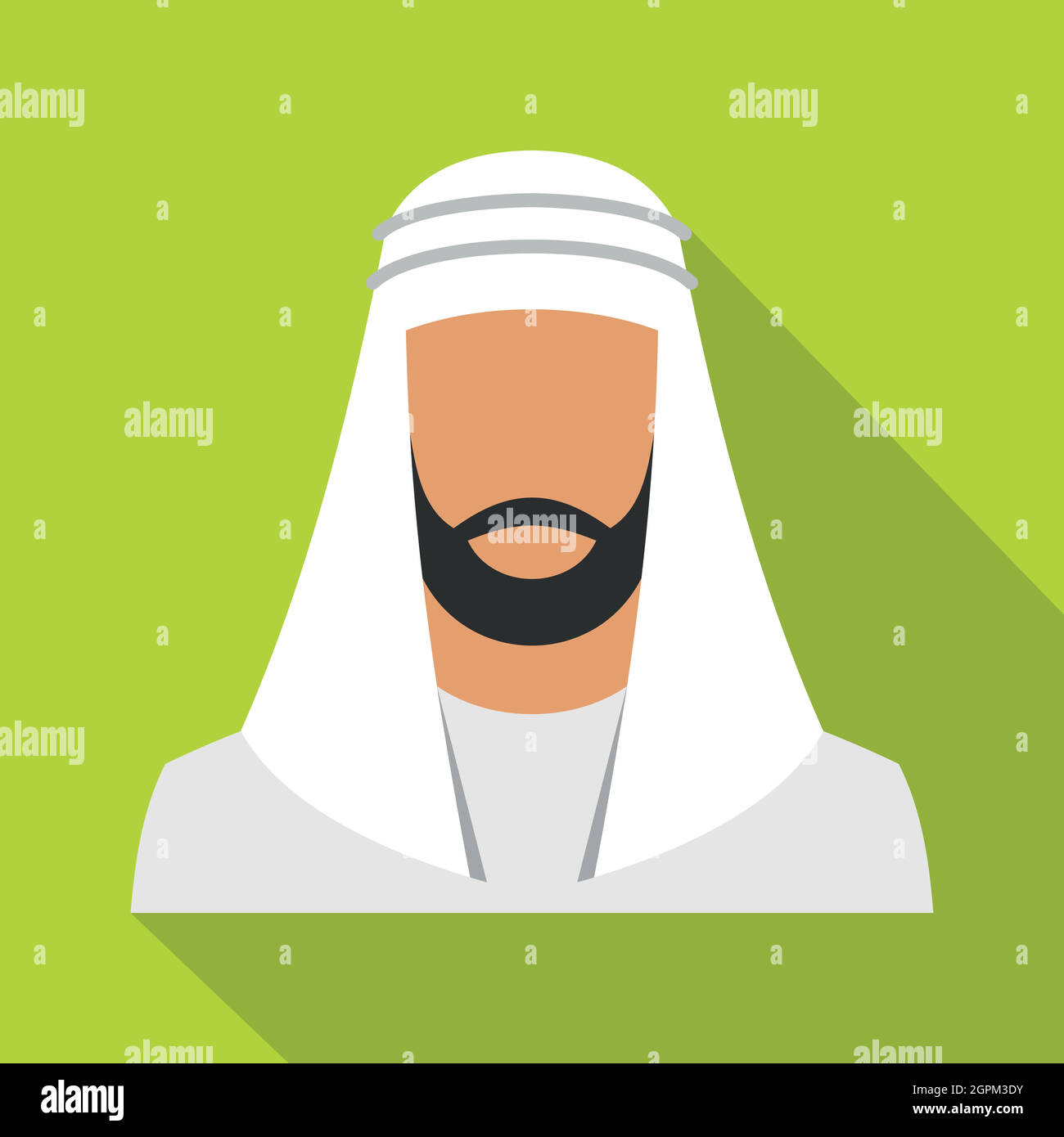 Arabic man icon flat style hi-res stock photography and images - Alamy