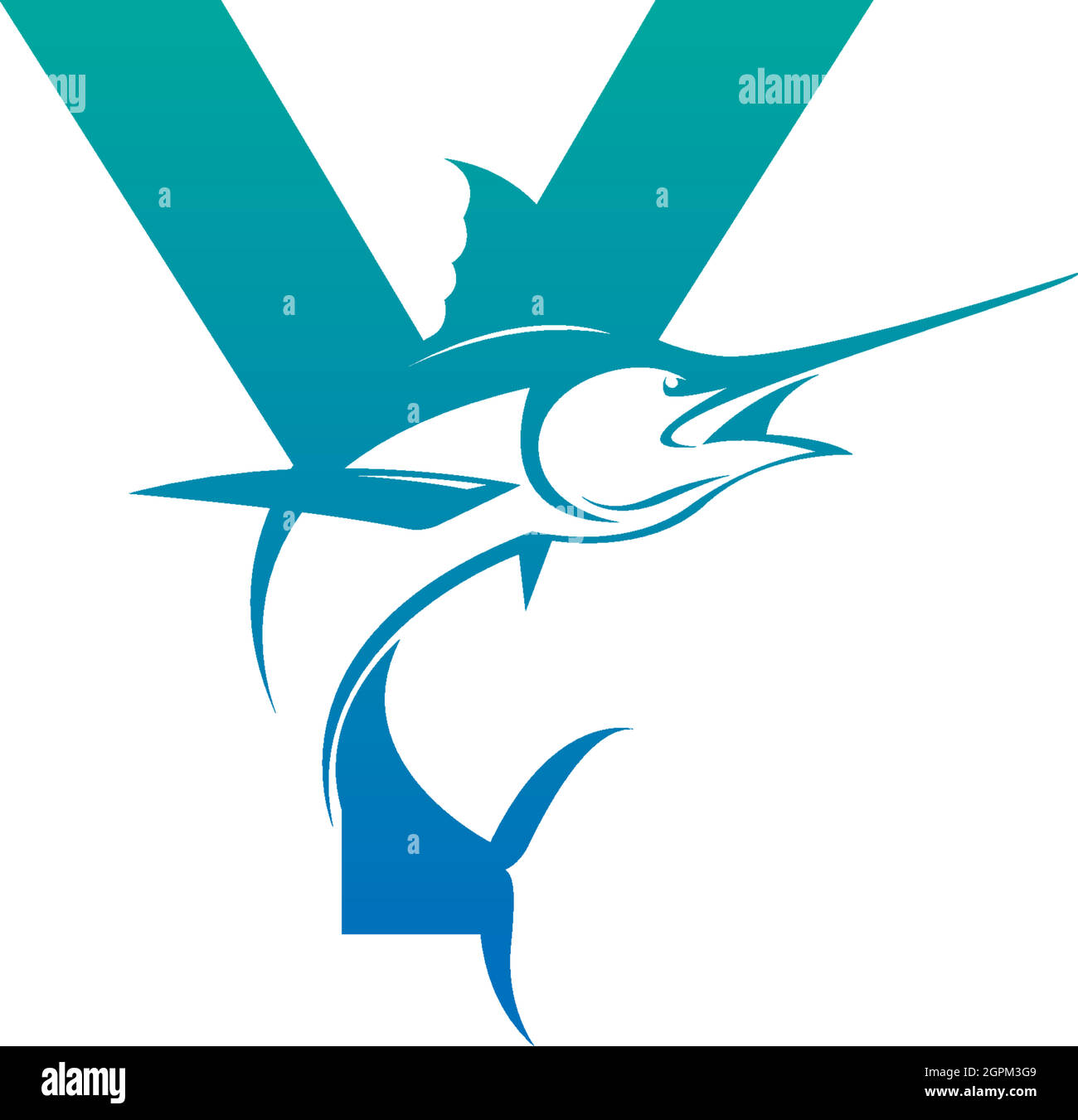 Letter Y logo icon with fish design symbol template Stock Vector Image ...