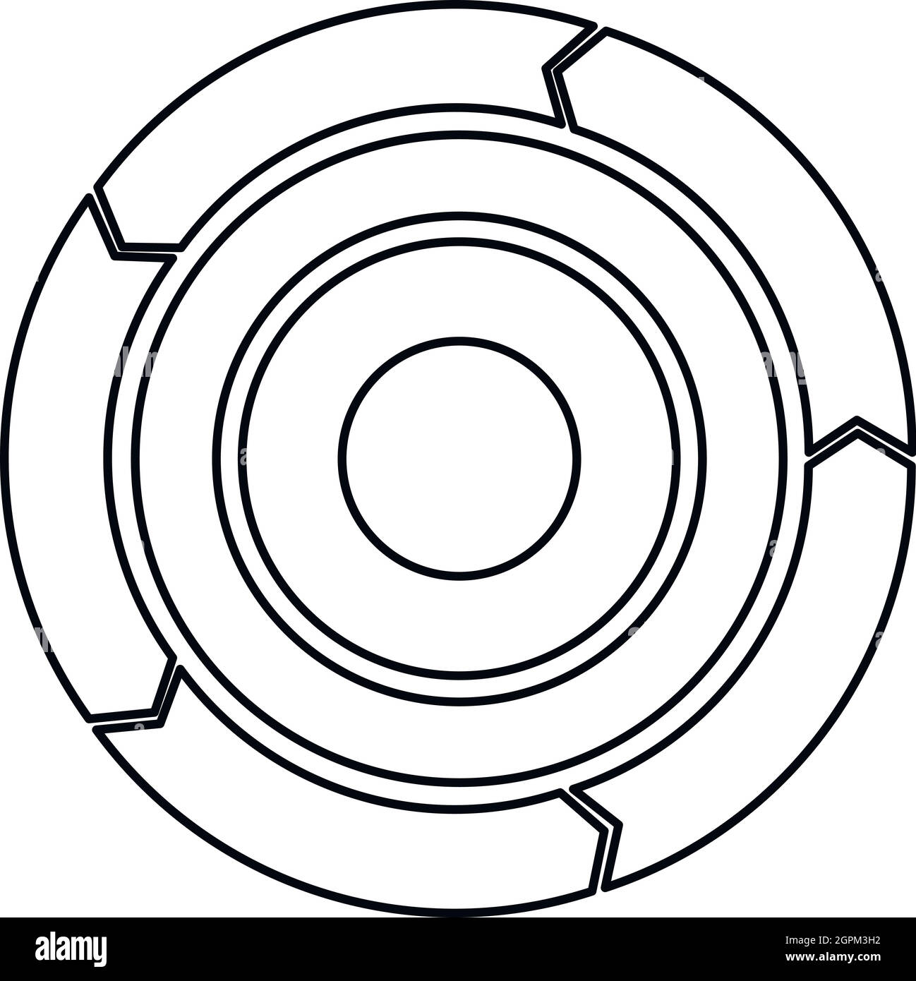 Chart pie with arrows icon, outline style Stock Vector Image & Art - Alamy