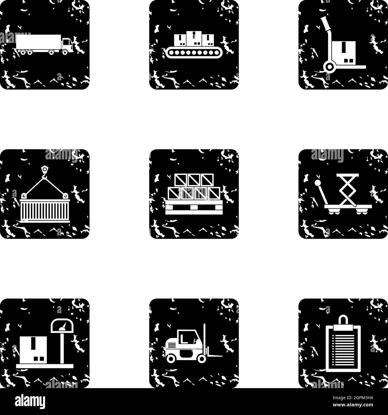 Box cargo conveyor Stock Vector Images - Alamy