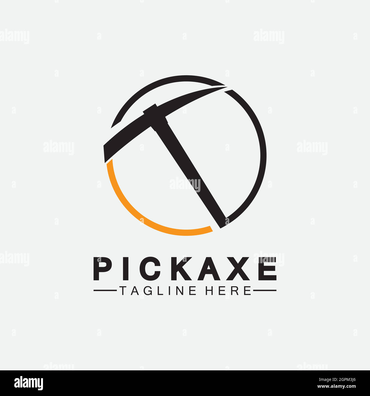 Pickaxe Logo Vector icon symbol illustration Design template, Mining ...