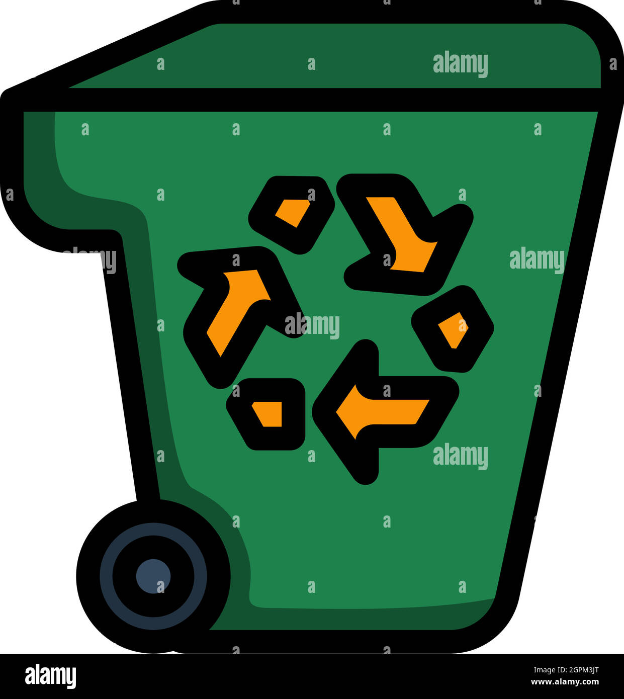 Garbage recycle icon hi-res stock photography and images - Alamy