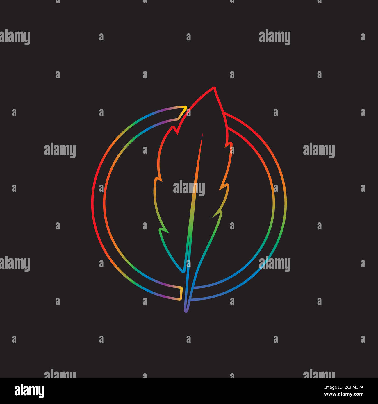 feather logo symbol vector template Stock Vector Image & Art - Alamy