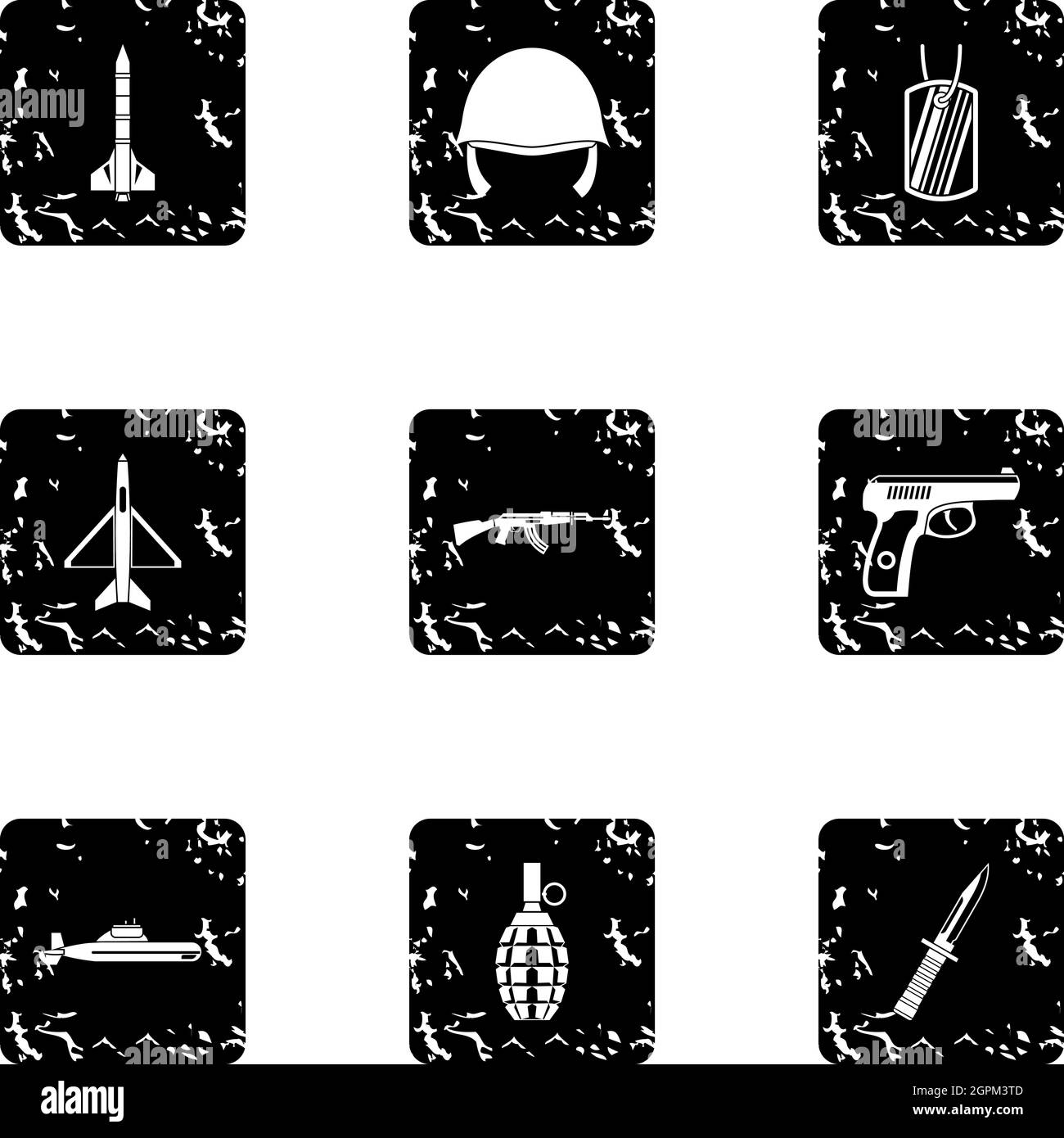 Weapons icons hi-res stock photography and images - Alamy