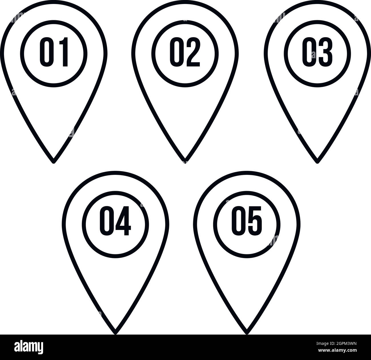 Numbered Map Markers