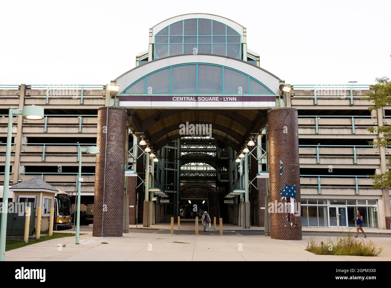 Central Square transit bus and train station in downtown Lynn ...