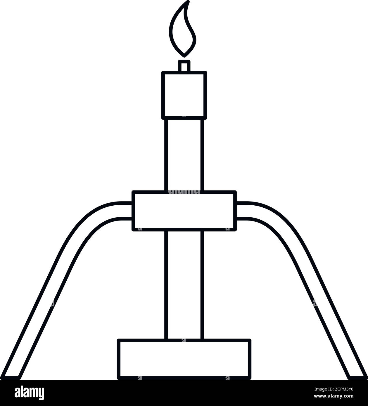 Burning oil gas flare icon, outline style Stock Vector Image & Art - Alamy