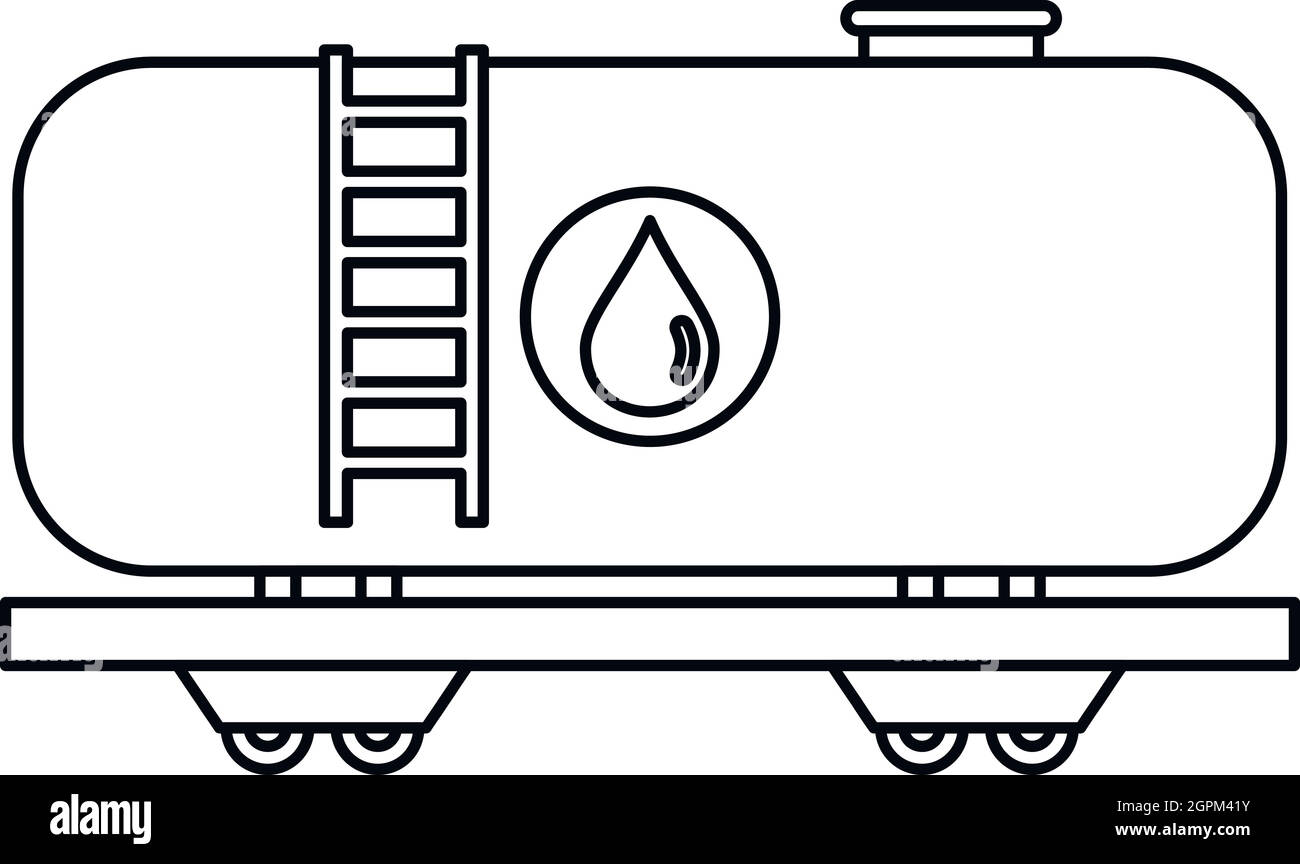 Railroad fuel tank icon, outline style Stock Vector Image & Art - Alamy