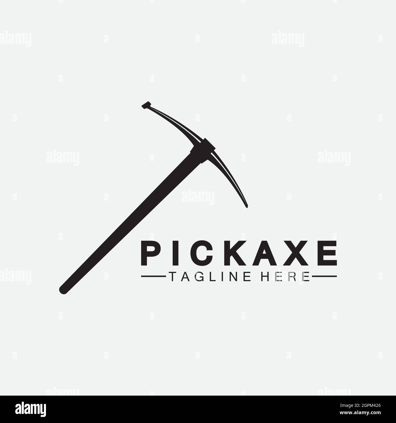Pickaxe Logo Vector icon symbol illustration Design template, Mining ...