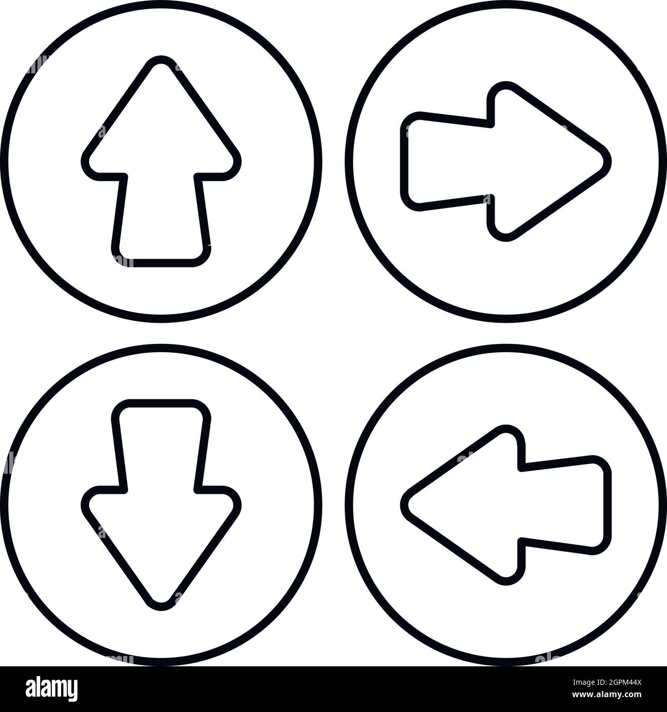 Arrow set icon, outline style Stock Vector Image & Art - Alamy